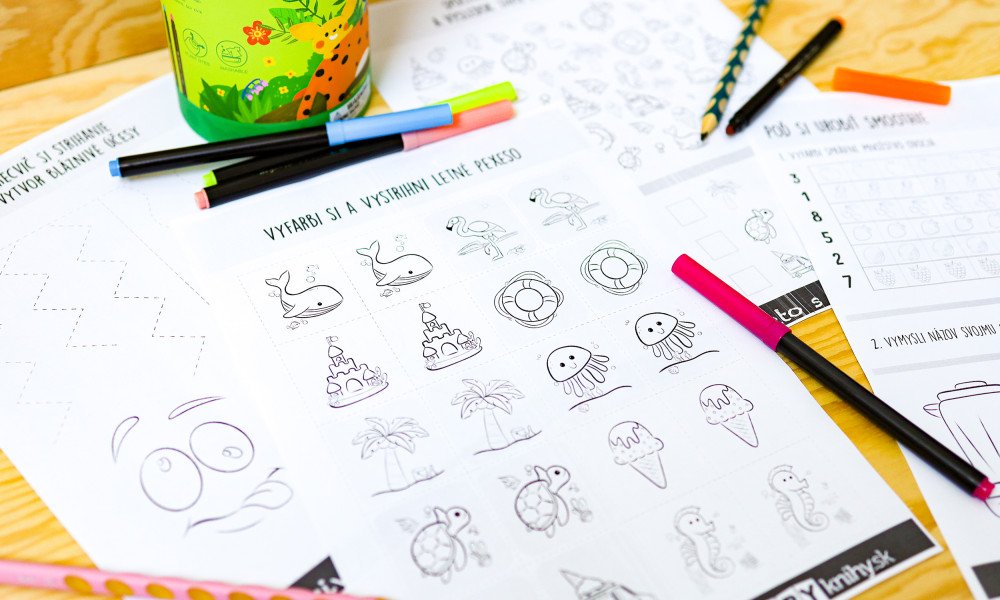 Predlohy, úlohy, omaľovánky na vytlačenie zadarmo | Babyknihy