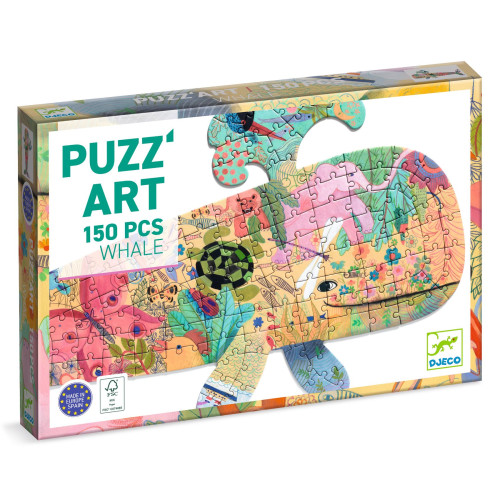 Umelecké puzzle Veľryba 150 ks | Djeco